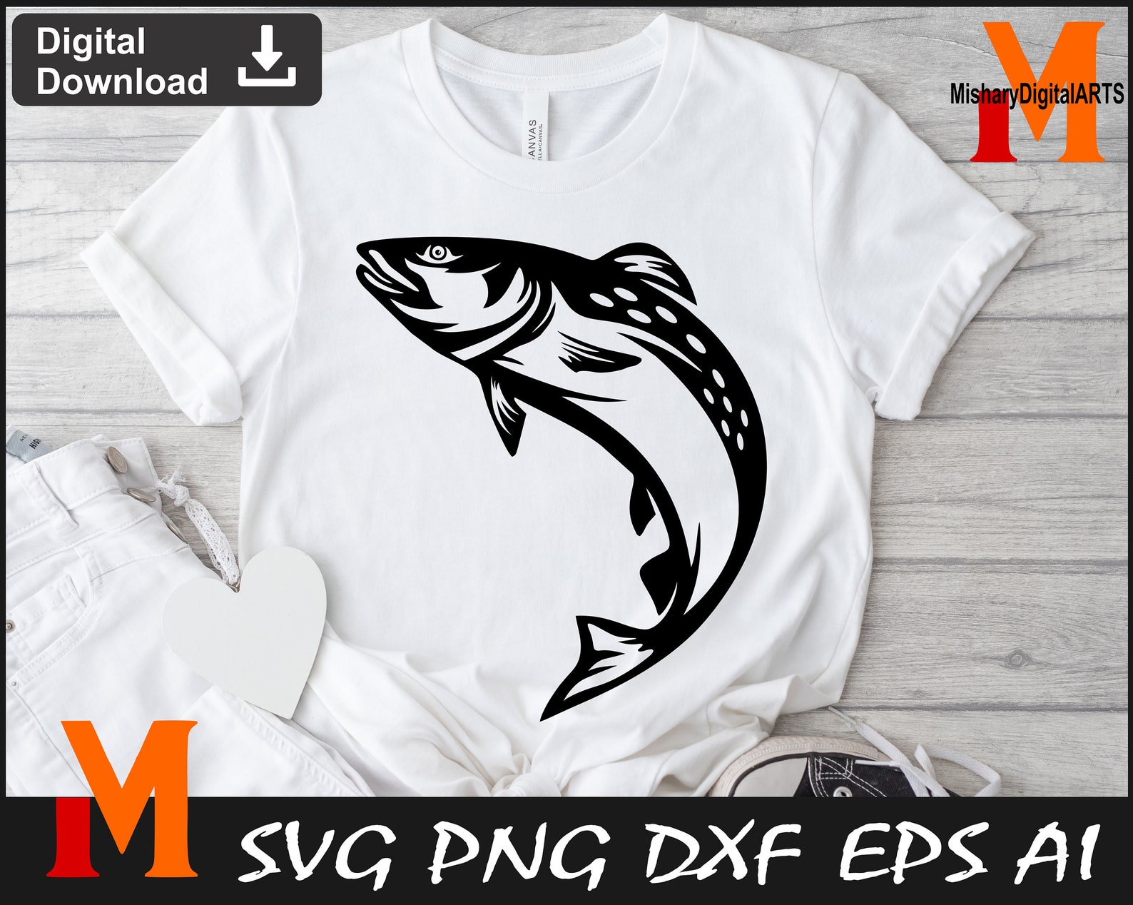 Salmon Silhouette Salmon Svg Atlantic Salmon Svg Vector - Etsy