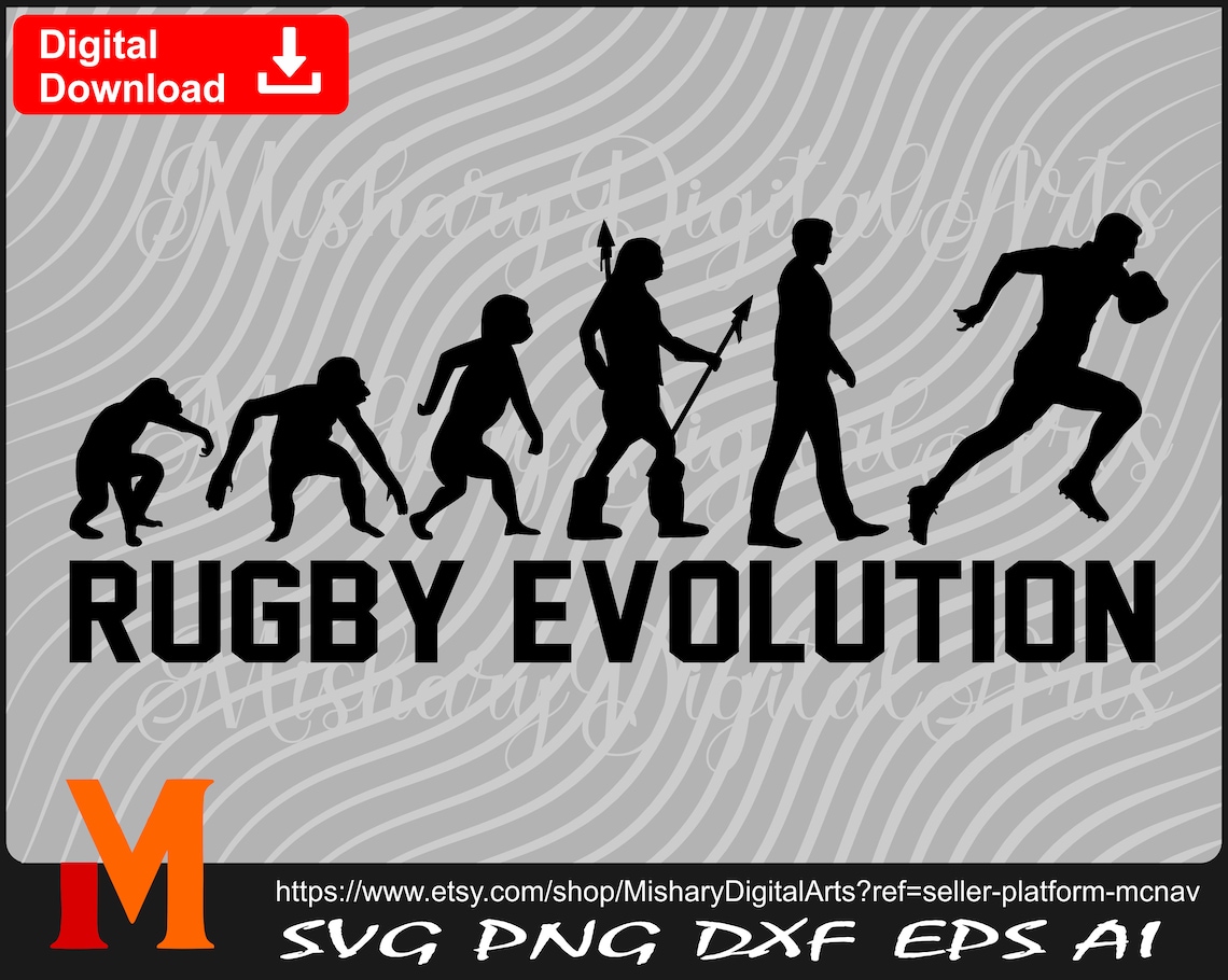 Rugby Evolution Svg Rugby Svg Sports Svg Cut and Print - Etsy