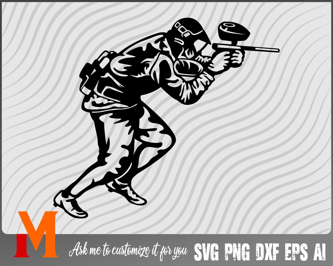 Paintball Silhouette 1, Shooting Svg, Tactical Svg, Paintball Svg ...