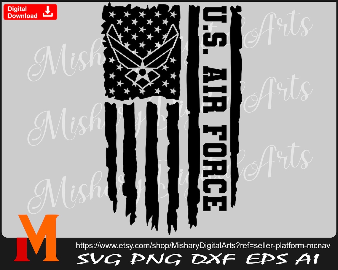 US Air Force Svg Patriotic US Flag Svg Air Force Svg - Etsy
