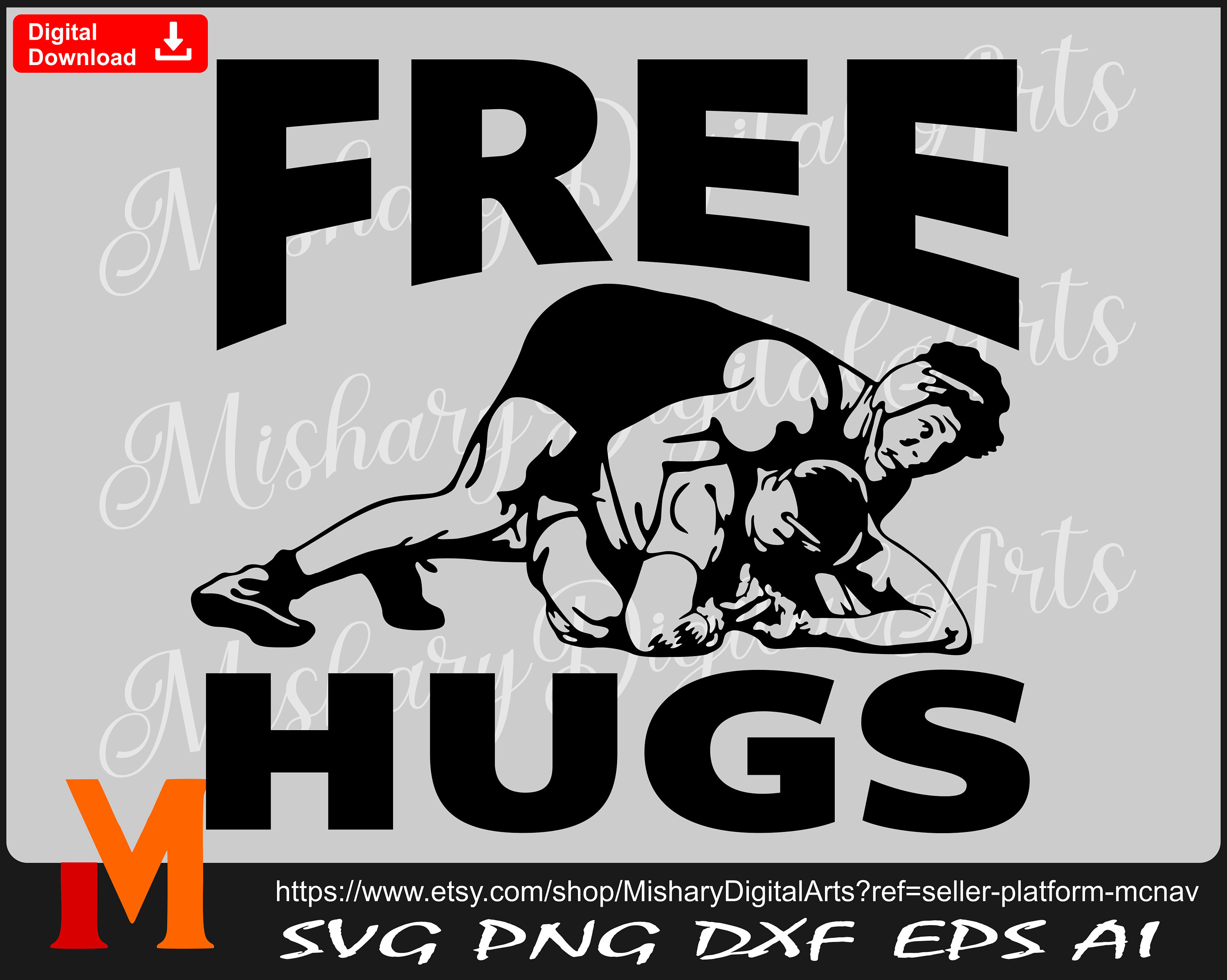 Free Hugs svg Wrestling svg Wrestle svg Descargas - Etsy México