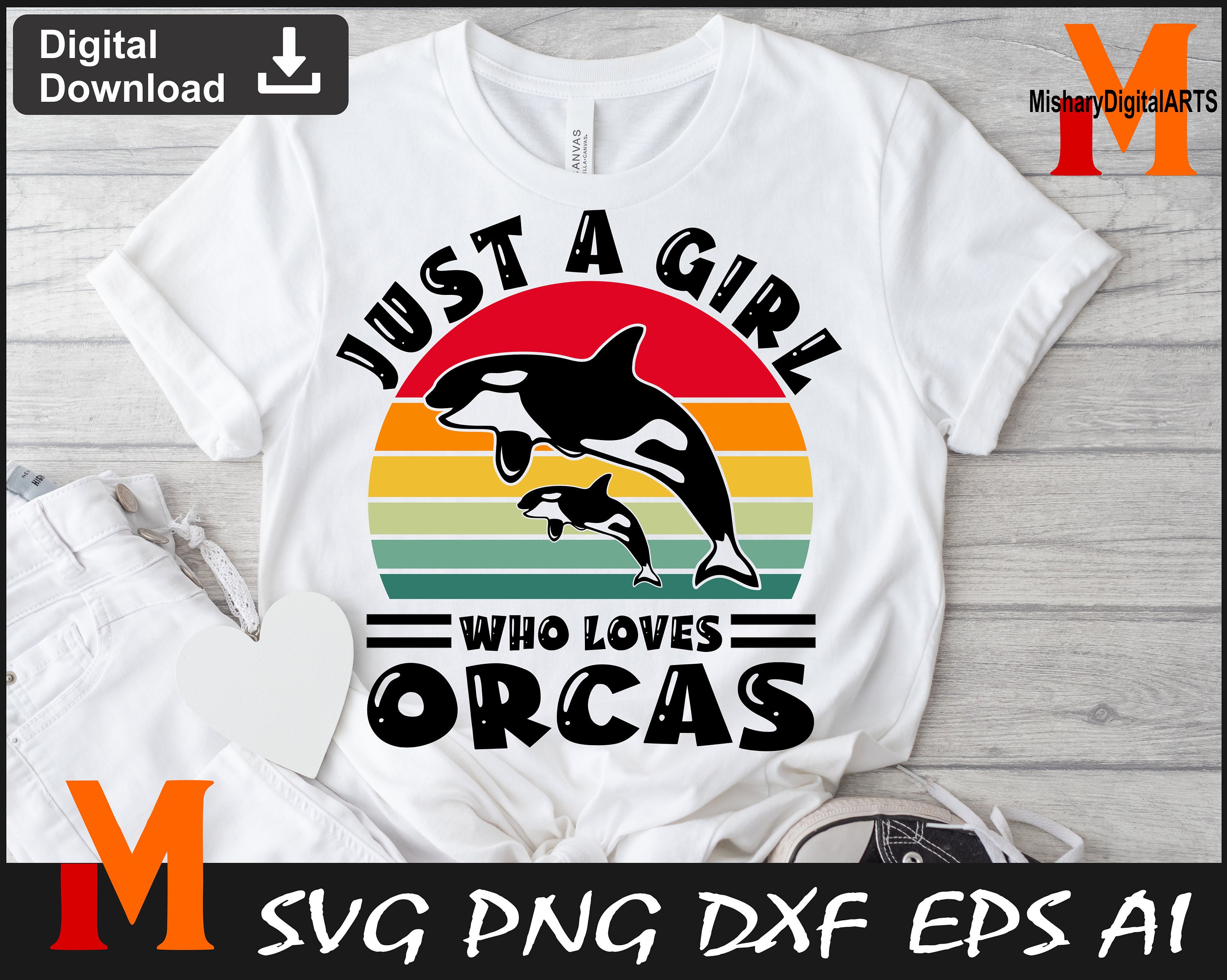 Retro Just A Girl Who Loves Orcas Orcas Svg Retro Svg - Etsy UK