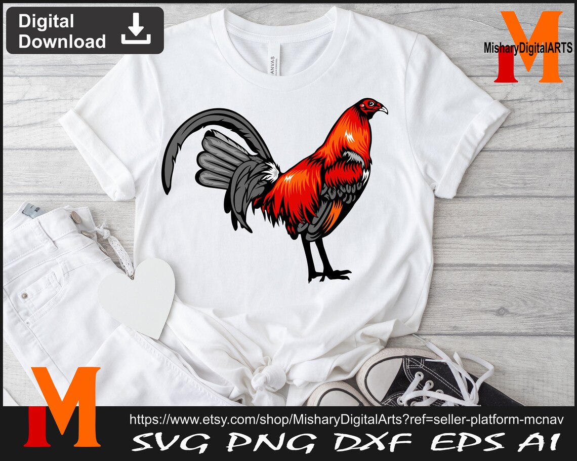 Red Rooster Sublimation Svg Rooster Clipart Rooster Design - Etsy