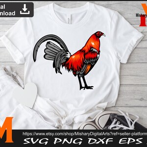Red Rooster Sublimation Svg, Rooster Clipart, Rooster Design, Chicken ...