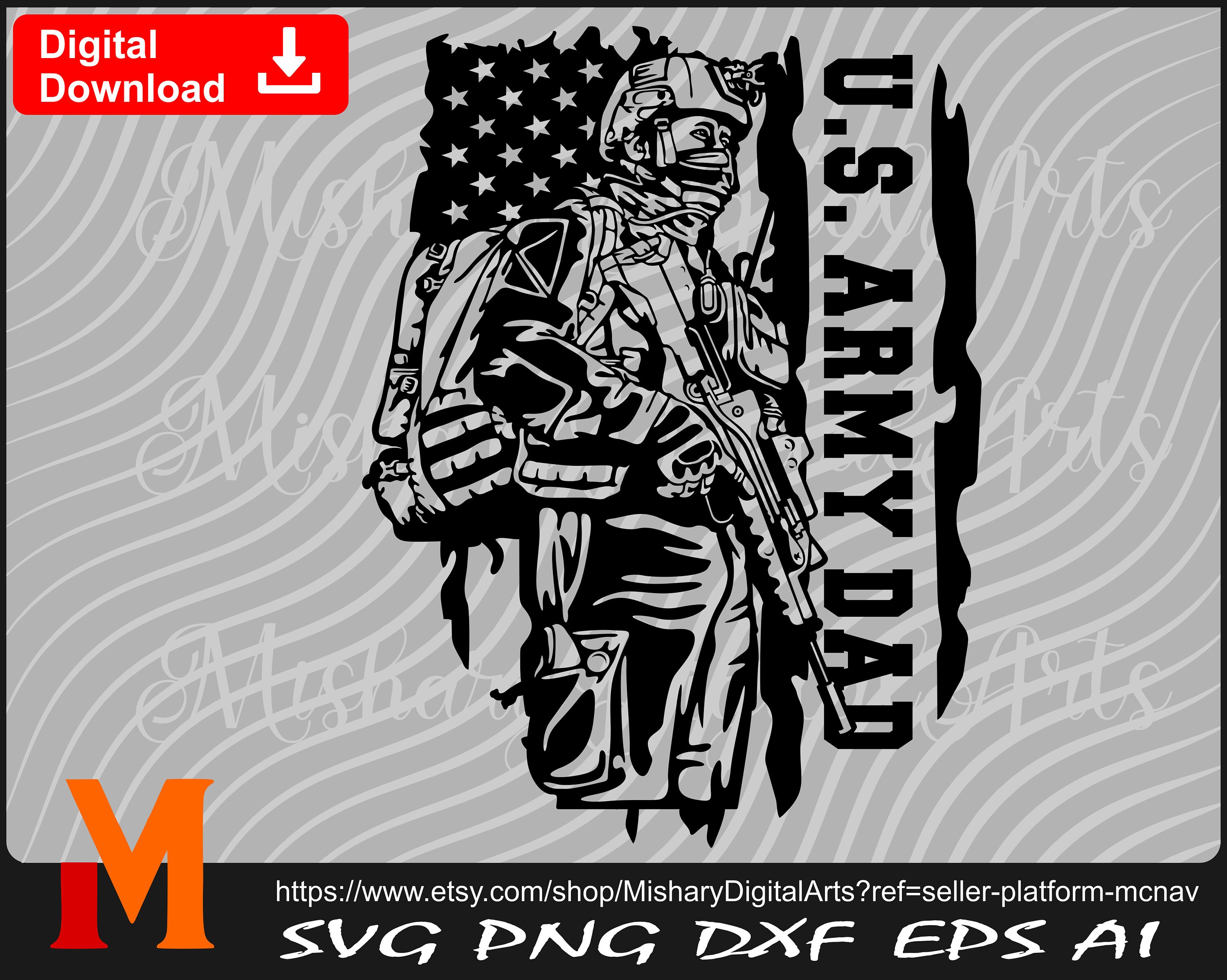US Army Dad Svg American Soldier Svg Soldier Silhouette US - Etsy Canada