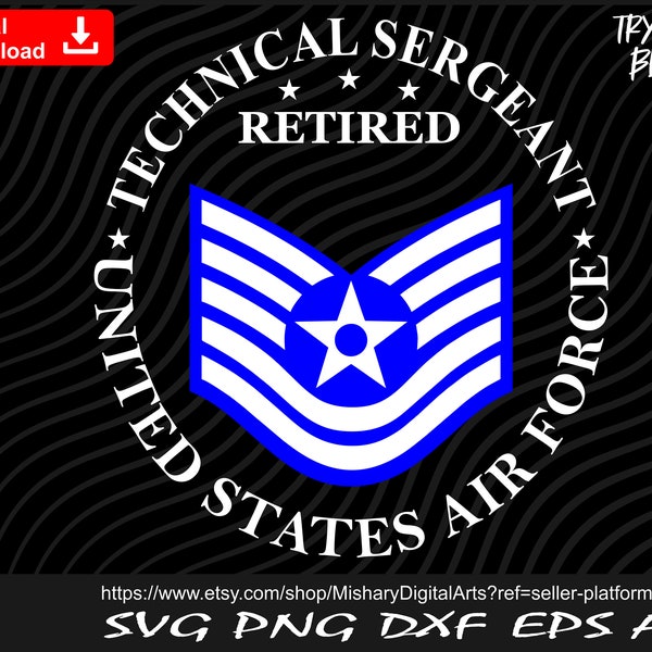 Technical Sergeant Svg - Etsy
