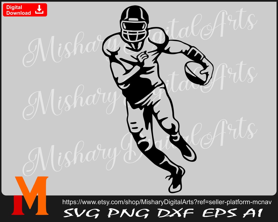 Offensive Football Player Svg, American Football Svg, Football ...