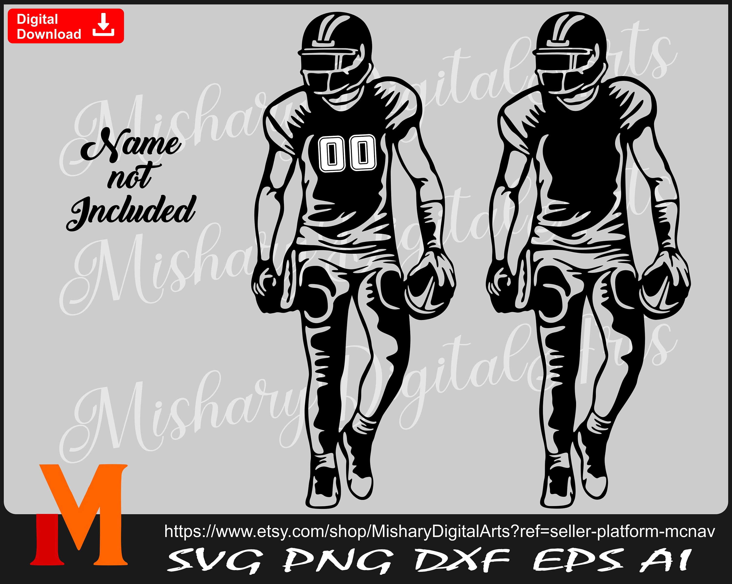 Football Silhouette Football Player Svg American Football - Etsy