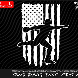Patriotic US Flag Discus Throw Svg, Discus Player Svg, Discus Throw Svg ...