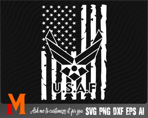 Us Air Force Distressed Us Flag USAF Svg Air Force Svg SVG | Etsy