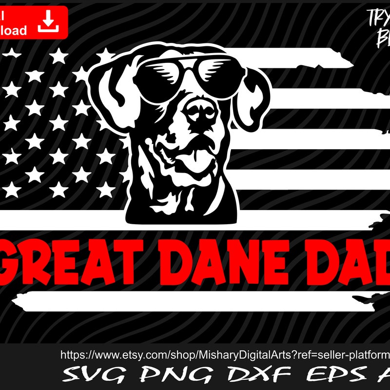 Great Dane Svg - Etsy