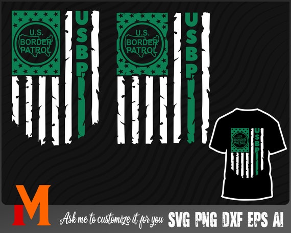 Distressed Us Flag Border Patrol SVG PNG Vector Clipart | Etsy