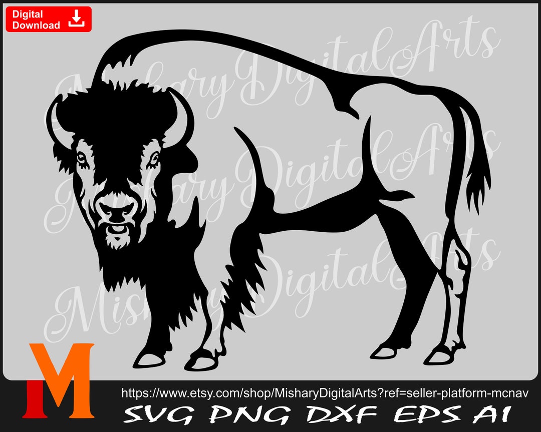 Bison Silhouette, Bison Svg, Buffalo Svg, Bison Vector, Clipart, DXF ...