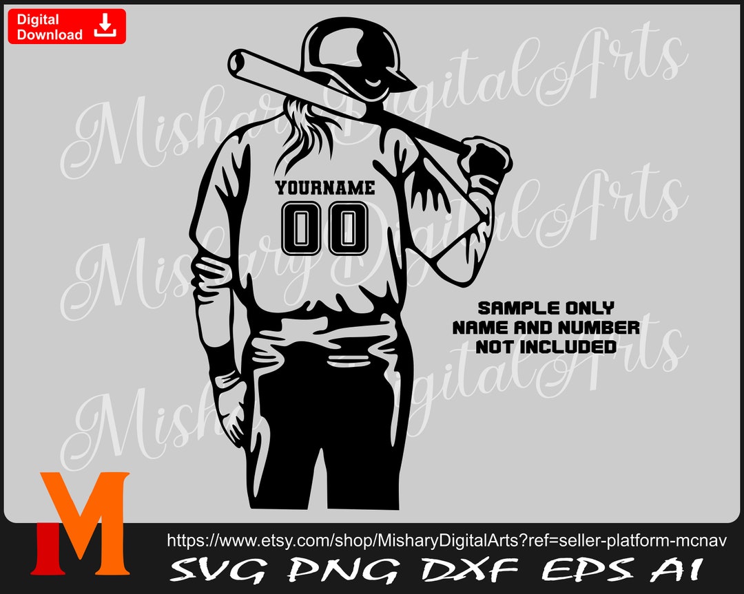 Softball / Baseball Girl Player Svg, Softball Svg, Baseball SVG, PNG ...