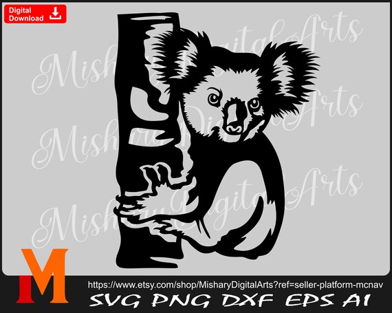 Koala Silhouette 4 Koala Vector Koala Svg Koala Artwork - Etsy