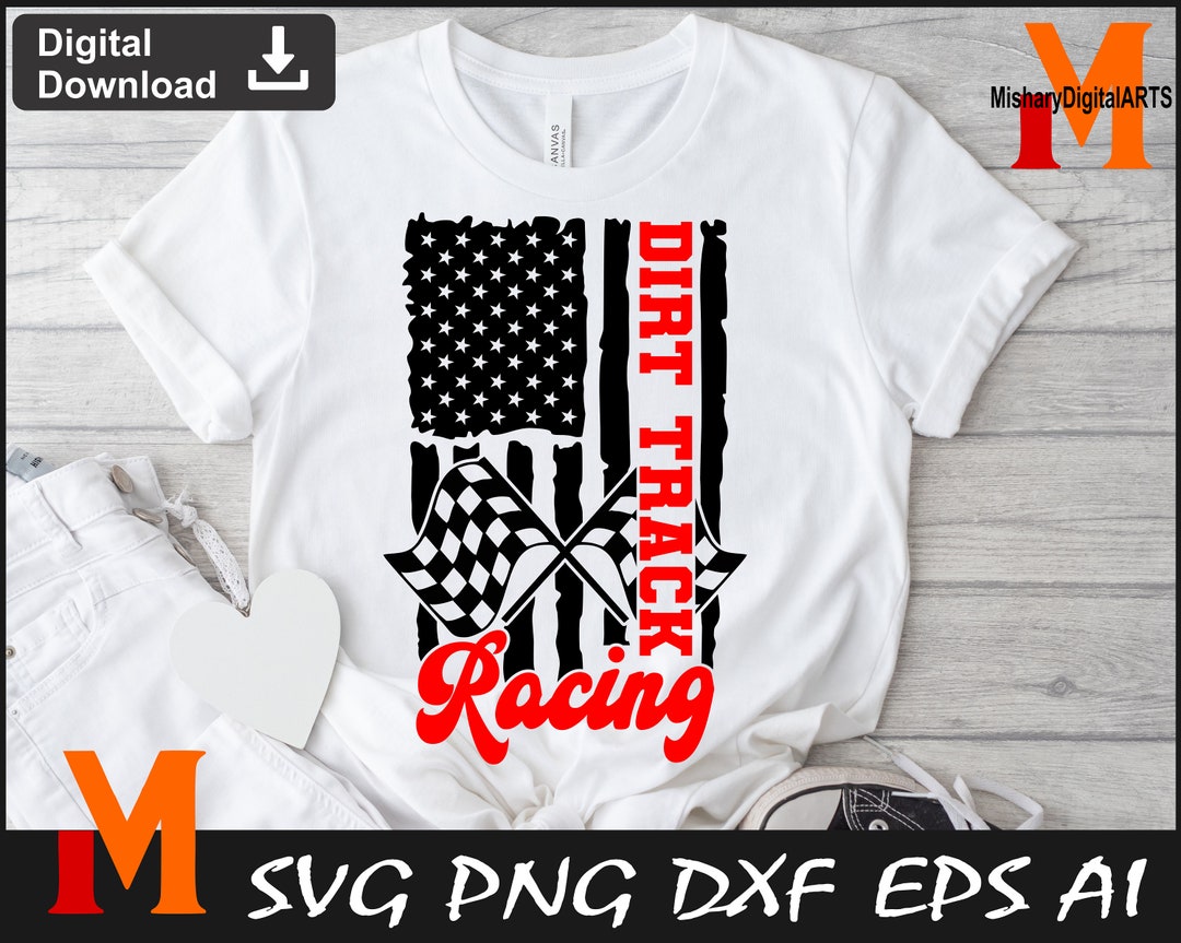 Dirt Track Racing Svg, Patriotic US Flag Svg, off Road Svg, Dirt Bike ...