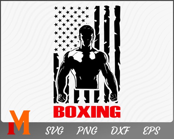 Patriotic American Flag Boxer Logo Boxing SVG Boxing | Etsy