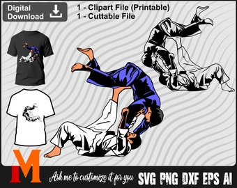 Jiu Jitsu Vector - Etsy