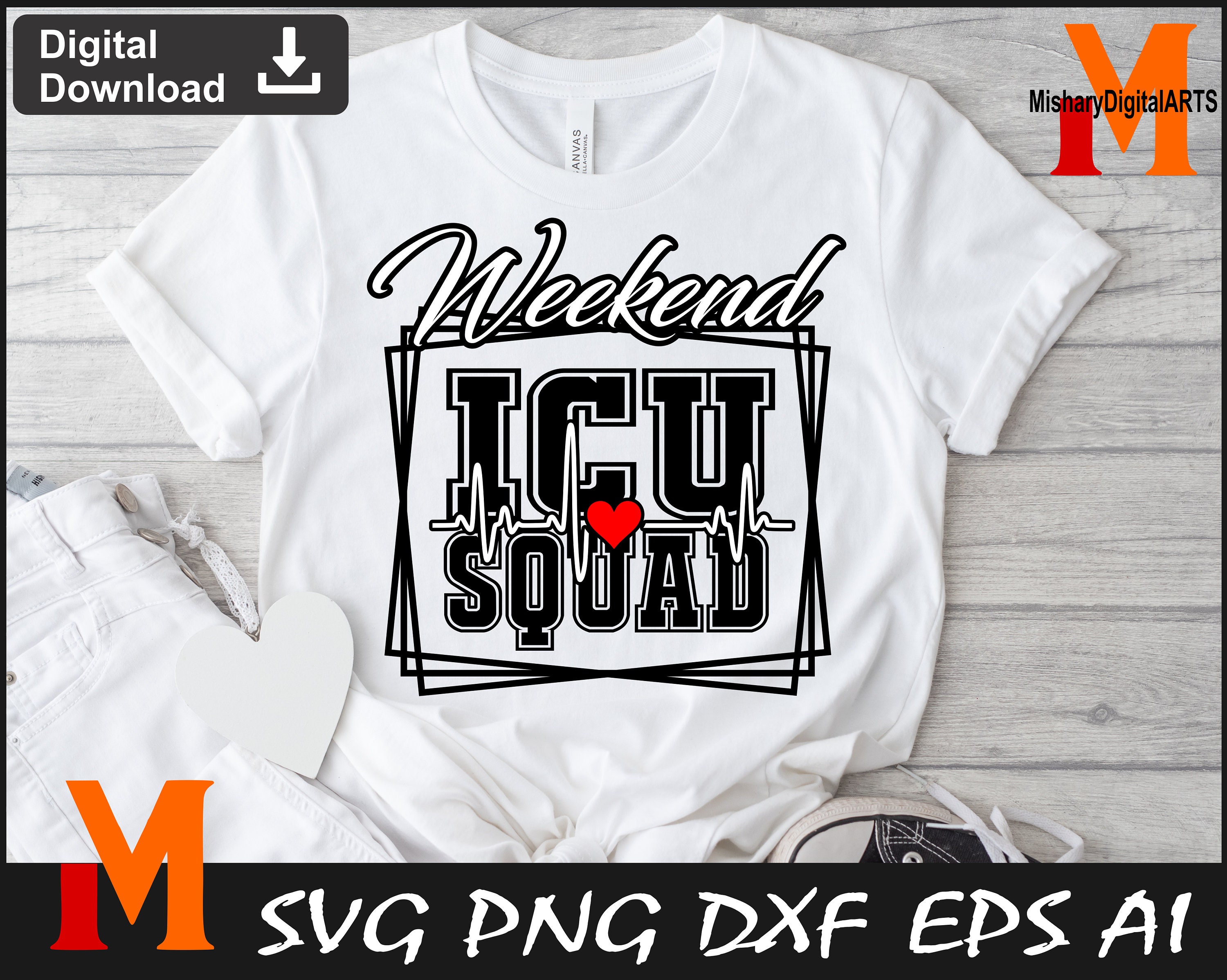 Weekend ICU Squad Svg ICU Nurse Svg Nurse Svg Cut and - Etsy