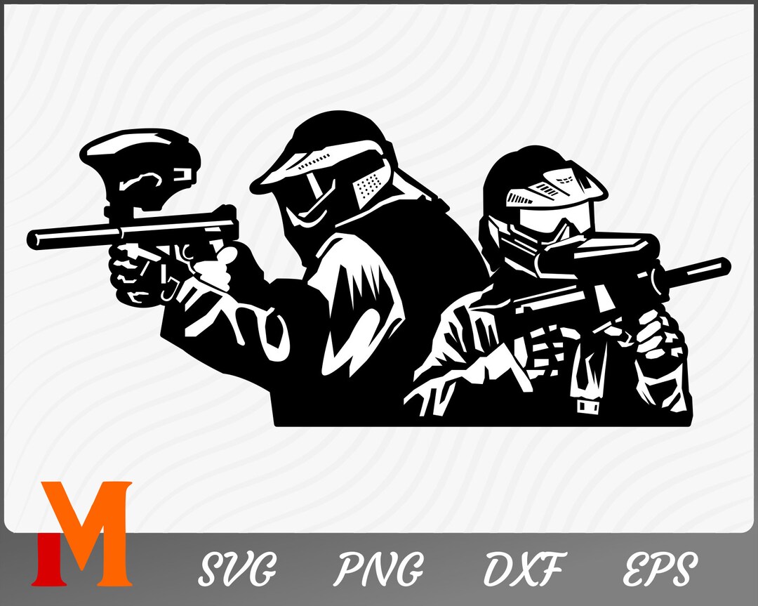 Couple Paintball Svg - Paintball Clipart, Cut File Svg, Shooting Svg ...