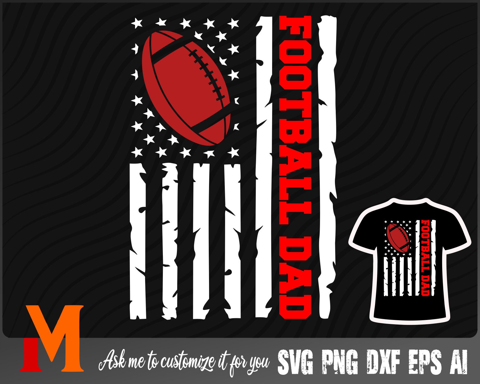 Flag Football Silhouette