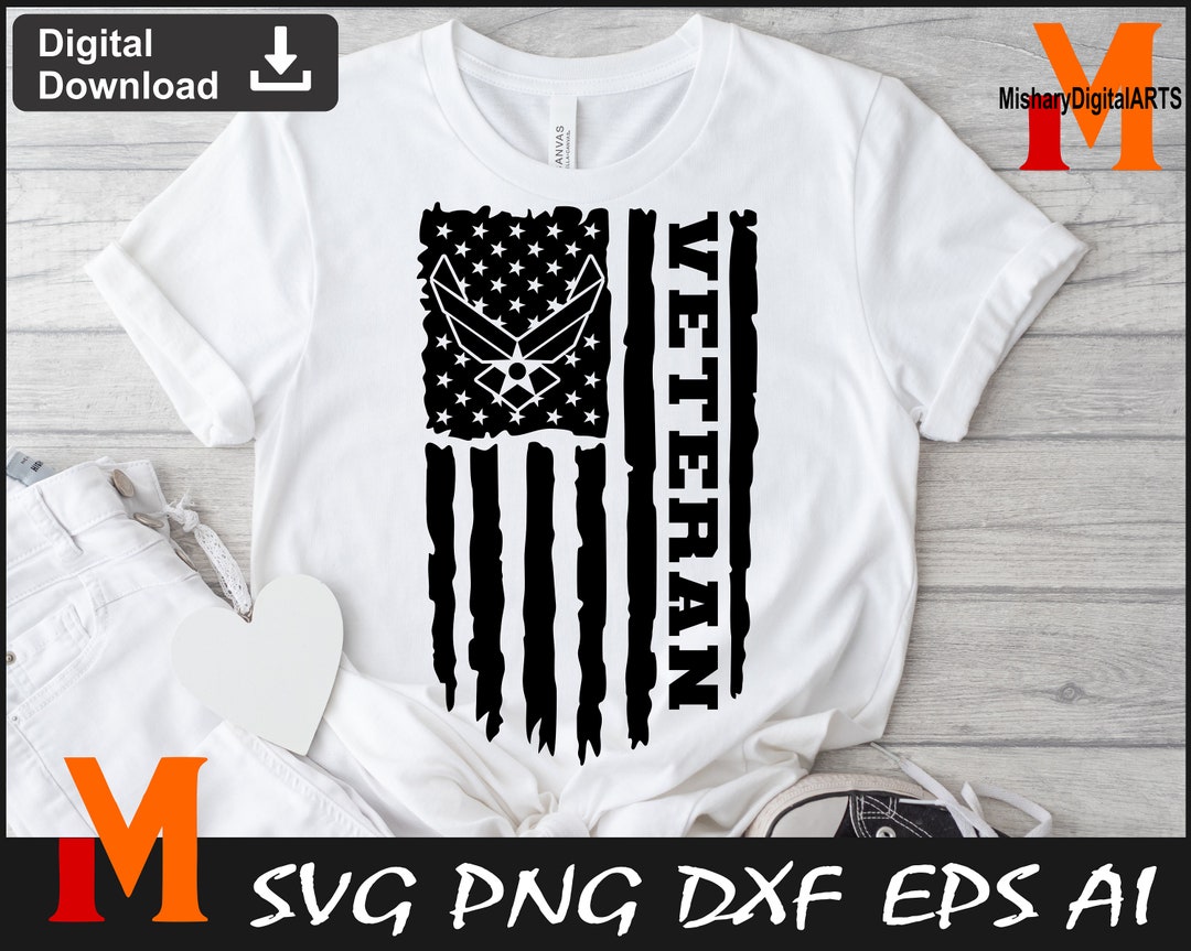 Air Force Veteran Svg, US Air Force Svg, Patriotic US Flag Svg, Air ...