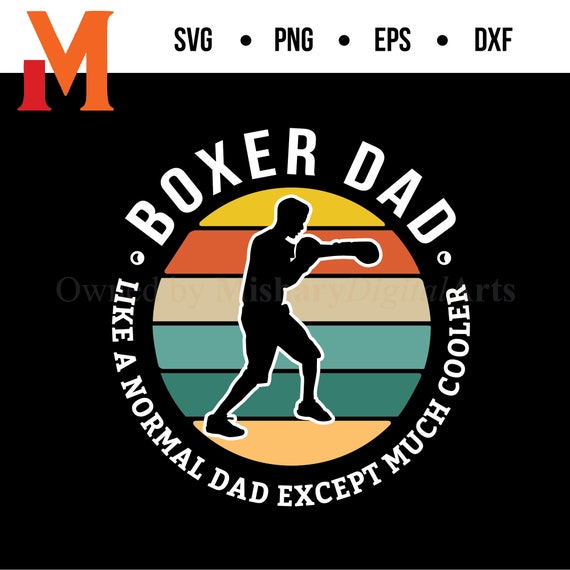 Retro Cooler Boxer Dad Boxing SVG Boxing Clipart Sports - Etsy