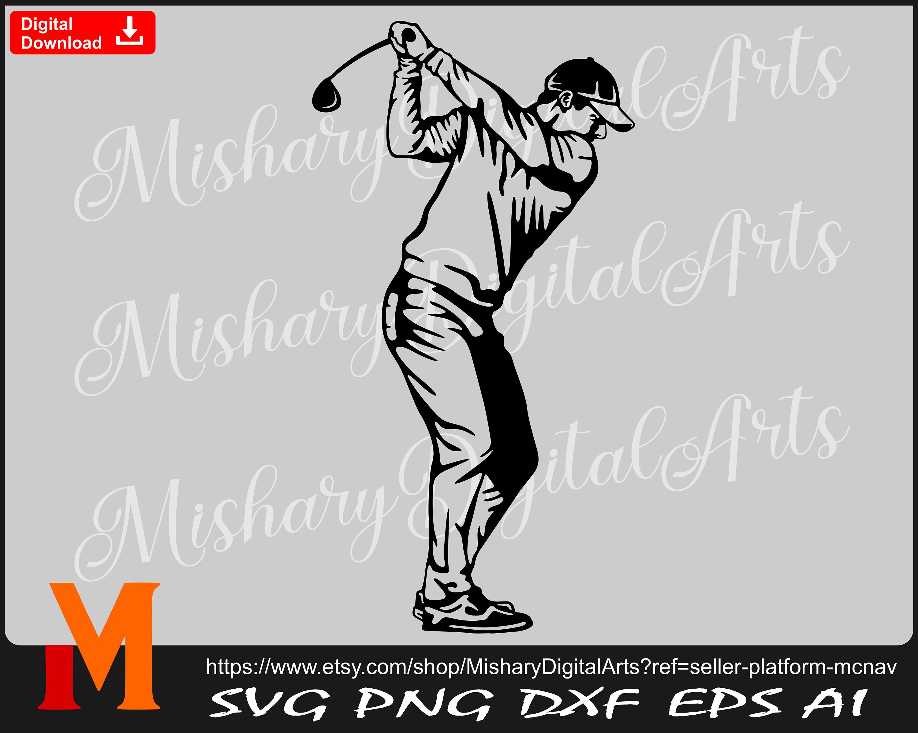 Golf Player Svg Golf Silhouette Cameo Cricut CNC Laser - Etsy Australia