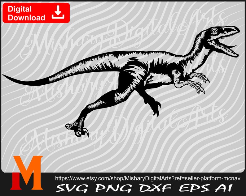 Velociraptor Svg Raptor Svg Dinosaur Svg Prehistoric Animal - Etsy