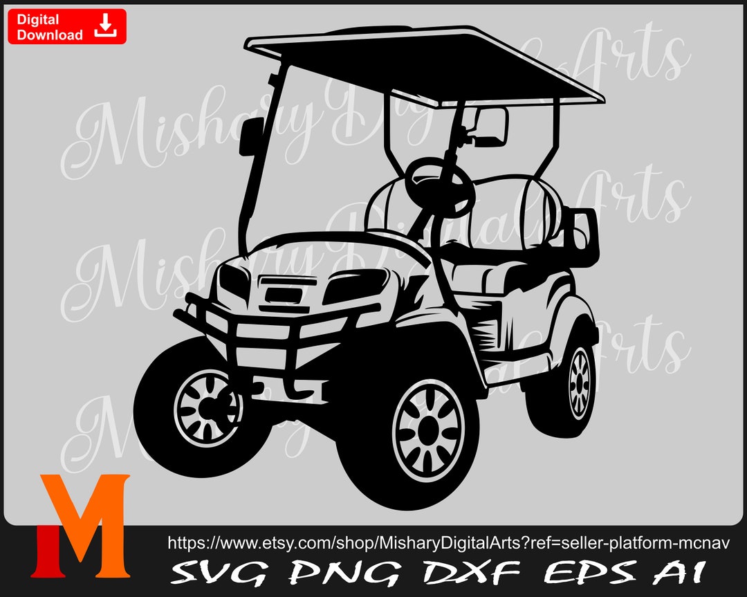 Golf Cart Svg, Golf Transporter Svg, Golfing Svg, Golf Silhouette ...