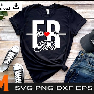 ER Tech Heartbeat, Emergency Room Svg, Nurse Svg, ER Tech Svg Digital ...