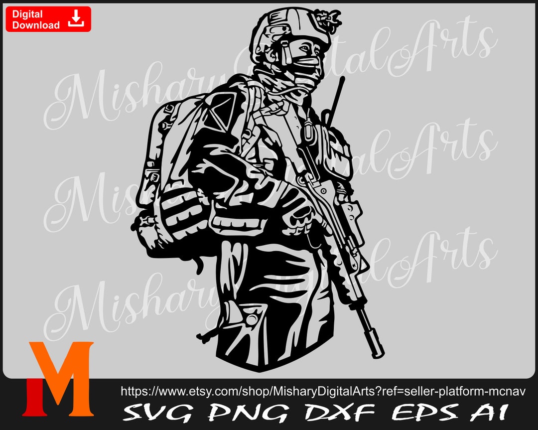 Soldier Silhouette, US Soldier Svg, Soldier Svg, Military Svg Cut and ...