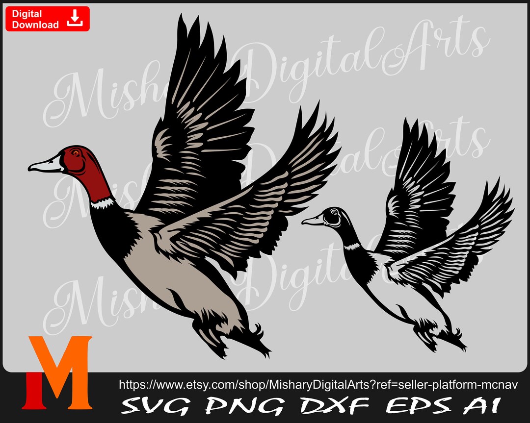 Flying Red Head Duck Svg,, Duck Svg, Wild Duck Svg, Duck Hunting Svg ...