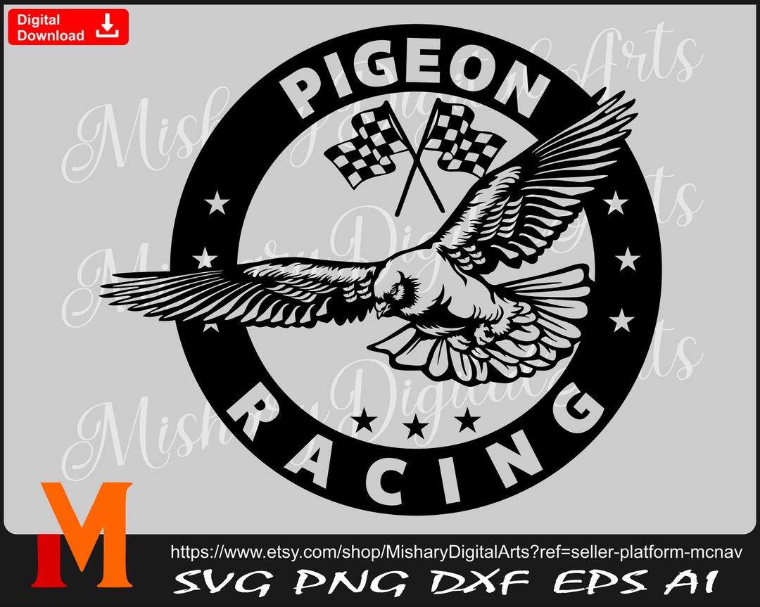 Pigeon Racing / Pigeon Svg, Pigeon Clipart, Peace Svg - Cut and ...