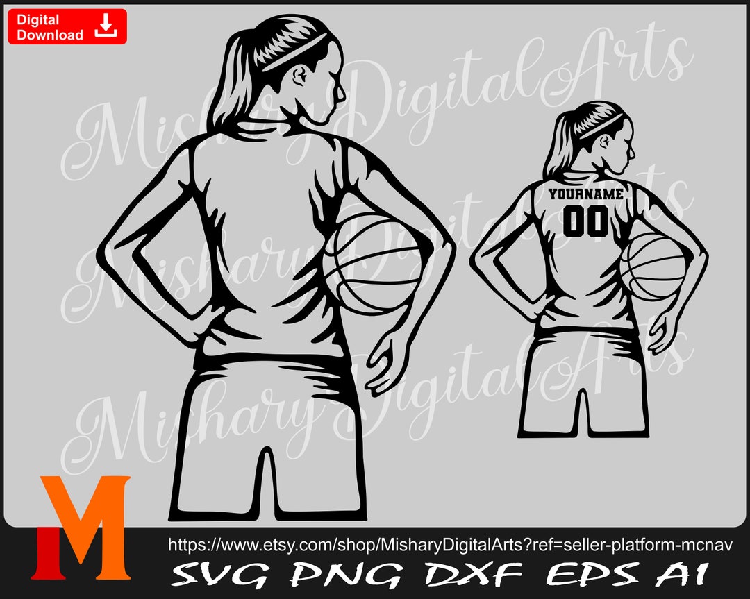 Basketball Girl Svg, Basketball Svg, Basketball Silhouette, PNG, CNC ...