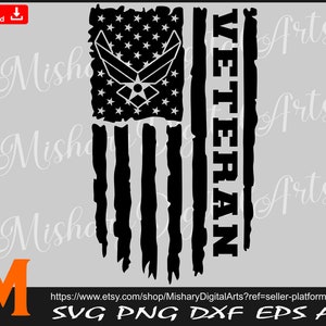 Air Force Veteran Svg, US Air Force Svg, Patriotic US Flag Svg, Air ...