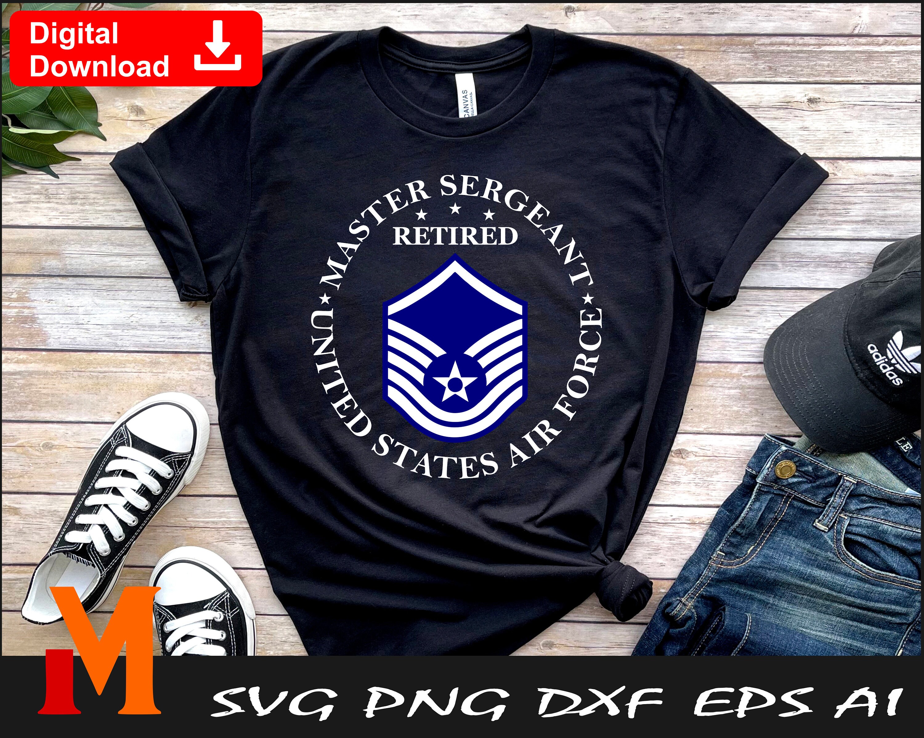Retired Master Sergeant of U.S. Air Force Veteran Svg Air - Etsy