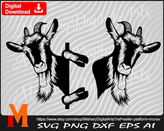 2 Funny Peeking Goat Svg Farm Animal Svg Goat Svg Cute Goat - Etsy ...