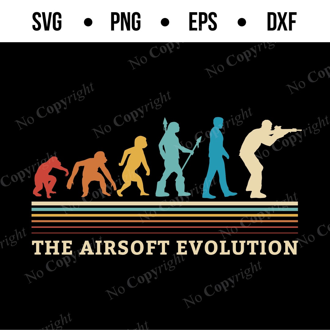 Cool Retro Airsoft Evolution SVG - Airsoft Gun Svg, Airsoft Clipart ...