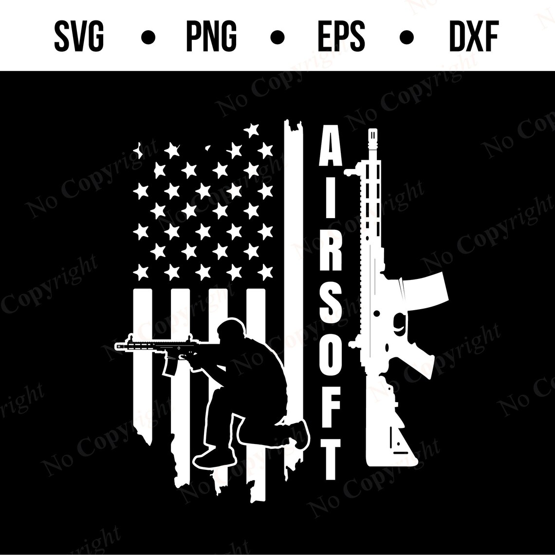 American Flag Shooter Airsoft SVG Airsoft Gun Svg Firing - Etsy