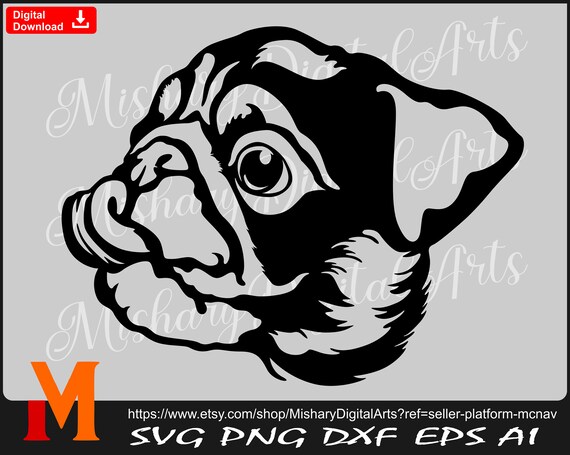 Adorable Pug Svg Cute Pug Svg Lovely Dog Svg Pug Svg Dog - Etsy