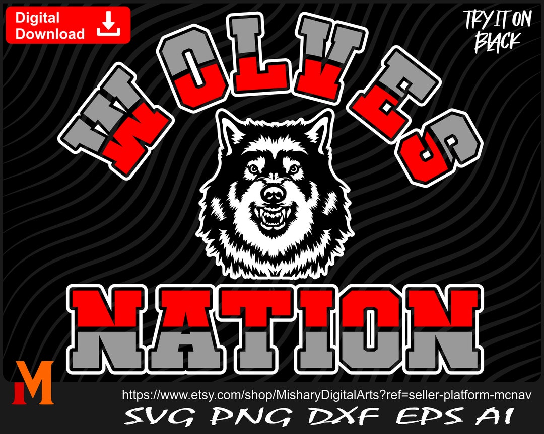 Wolves Nation Svg, Football SVG, Football Logo Svg Football Cut and ...