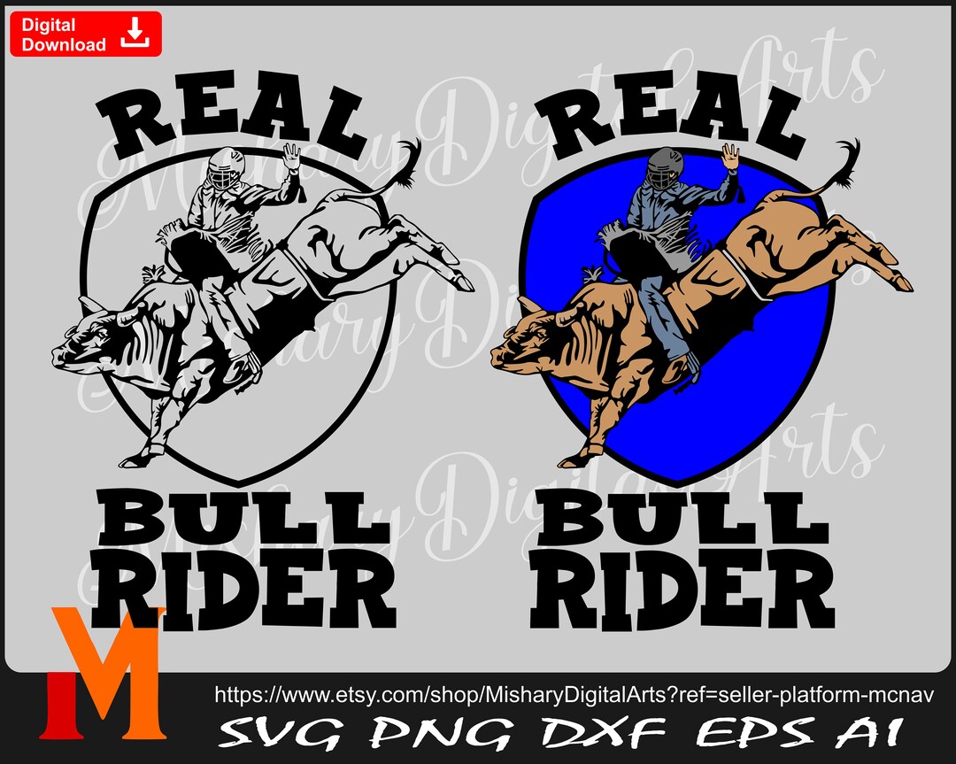 Real Bull Rider Svg, Cowboy, Riding, PNG, DXF, Cricut, CNC, Vinyl ...