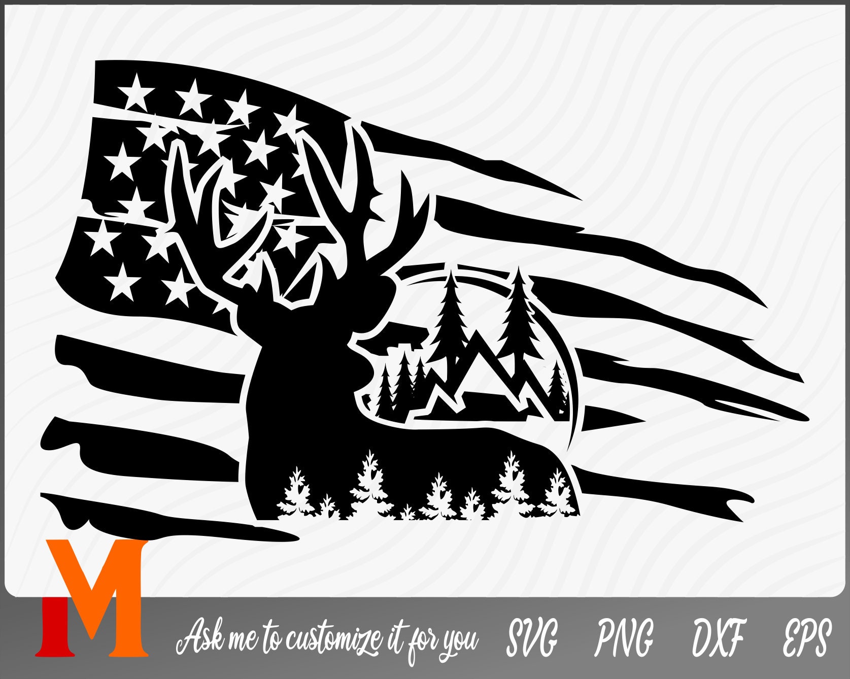 Cool Deer Forest Hunting SVG Hunting Text SVG Hunting | Etsy