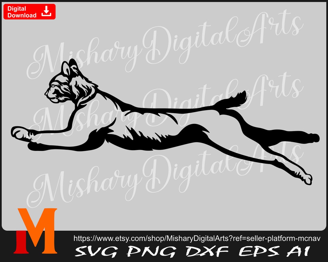 Jumping Bobcat Silhouette, Bobcat Svg, Wildcats Svg for Cricut, CNC ...