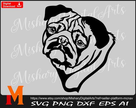 Pug Silhouette 4 Adorable Pug Svg Love Pugs Dog Svg Pugs - Etsy