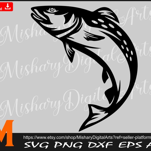 Salmon Svg - Etsy