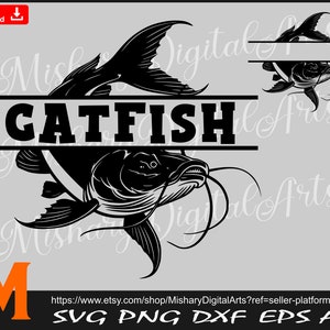 Blank Catfish Vector, Catfish Svg, Catfish Svg, Mud Fish Svg Instant ...