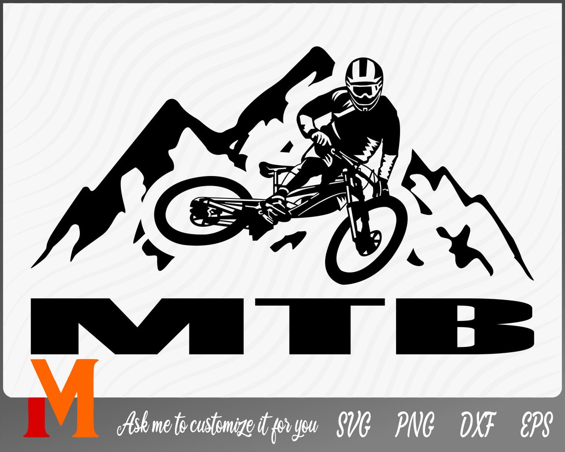 MTB Downhill Svg Trail Ride Svg Mountain Bike Svg MTB Rider - Etsy Norway