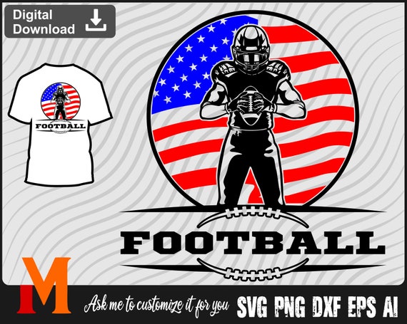 American Flag Football Vector